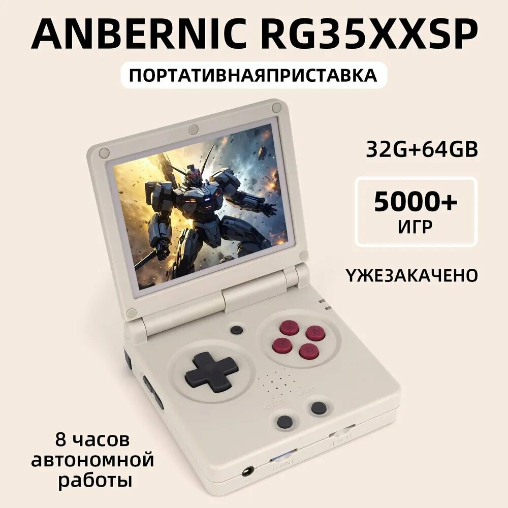 Классическая складная игровая консоль ANBERNIC RG35XX SP серый 64G