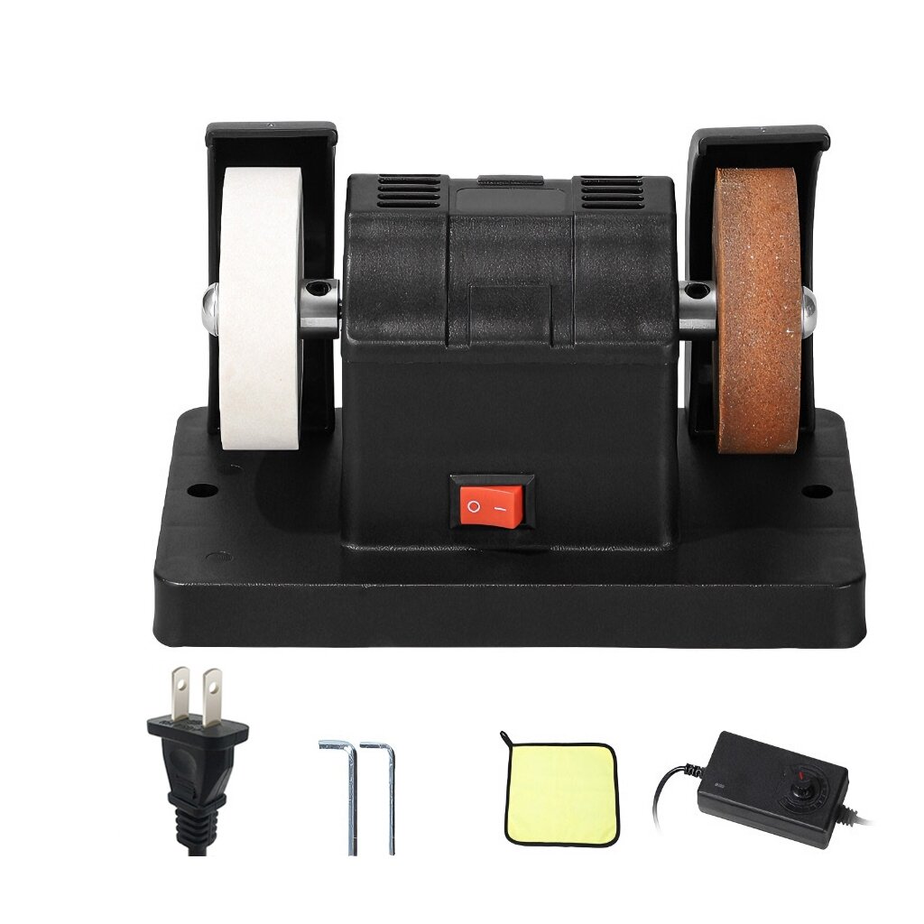 Универсальная Мини-Ленточная Шлифовальная Машина Мощностью 100 Вт, Настольная Шлифовальная Машина С Бесступенчатой Переменной Скоростью