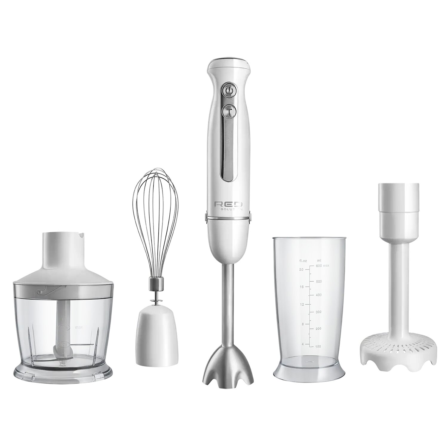 Блендер погружной RED SOLUTION HB2917P, защита от перегрева, 800-1300Вт, 2 скорости, белый