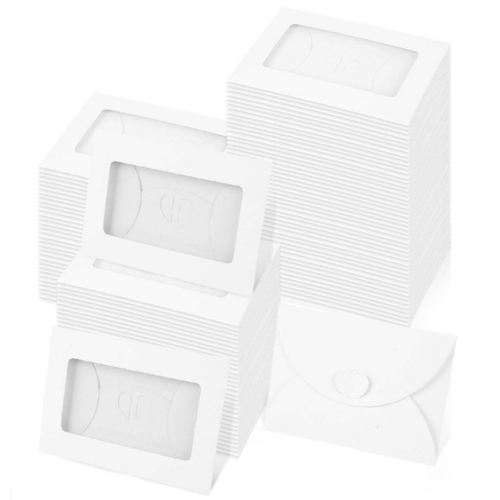 50 шт. цветных конвертов 10x7 см, Белый