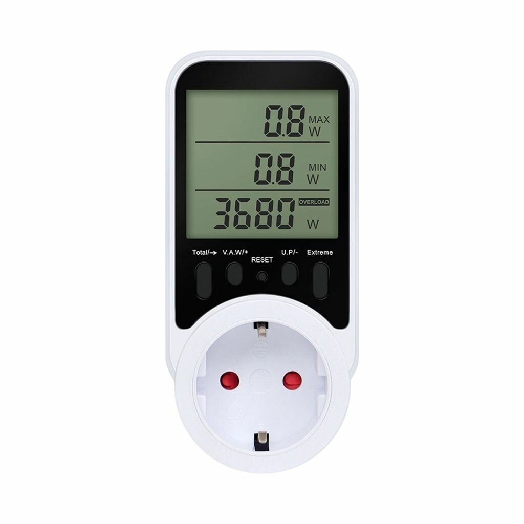 Датчик напряжения, тока и мощности без подсветки-Штекер европейского стандарта