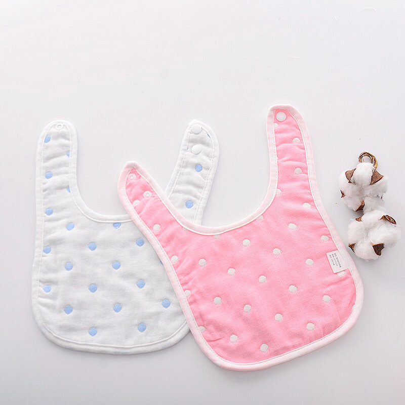 Слюнявчики для младенцев из чистого хлопка, жаккардовые, U-образные, против красного подбородка, для детей 0-1 года, полотенце для слюны, для новорожденных