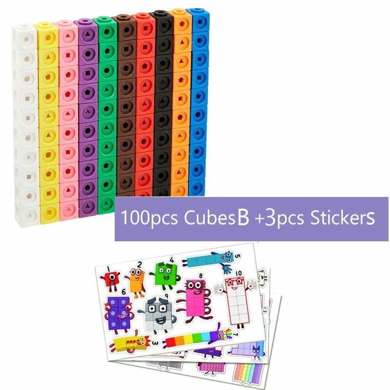 Детские математические кубики из пластика Set B