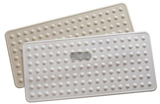 Оптовая продажа нескользящего коврика для ванной белого цвета, массажный коврик для душа, резиновый напольный коврик