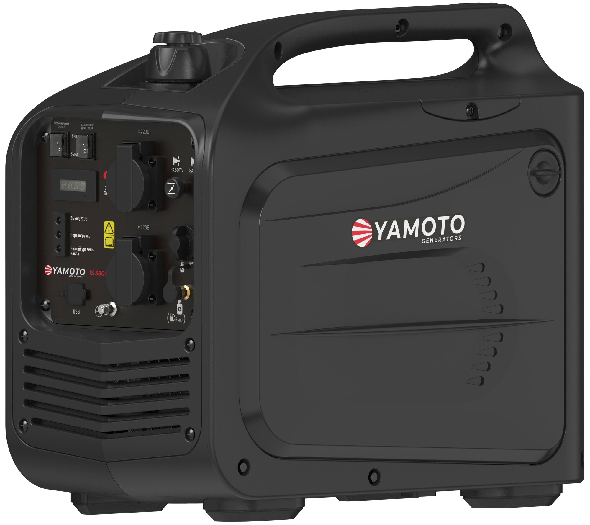 Инверторный генератор газовый/бензиновый YAMOTO IS 3800 Pro (3.5 кВт, 220В, 22,5кг.)