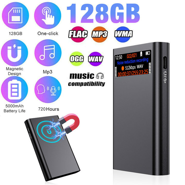 [Версия для внешней торговли] Оптовая продажа от производителя Ультрадлинная записывающая ручка с экраном, запись в один клик, голосовое управление, длительное время работы от батареи