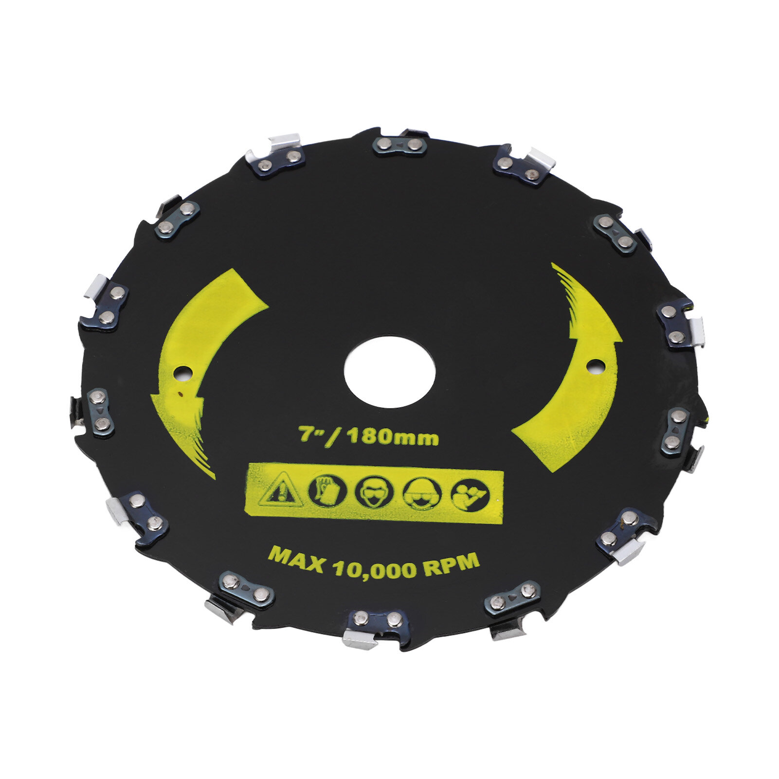Right Angle Chain Disc Alloy Steel Blade Chainsaw Wheel for Wood Plastic Carving Shaping 7in 14 Teeth