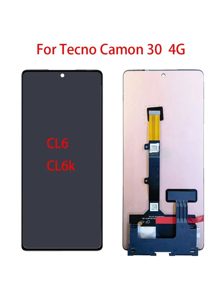 TFT Дисплей на Tecno Camon 30 4G, CL6, CL6k в сборе с тачскрином Черны