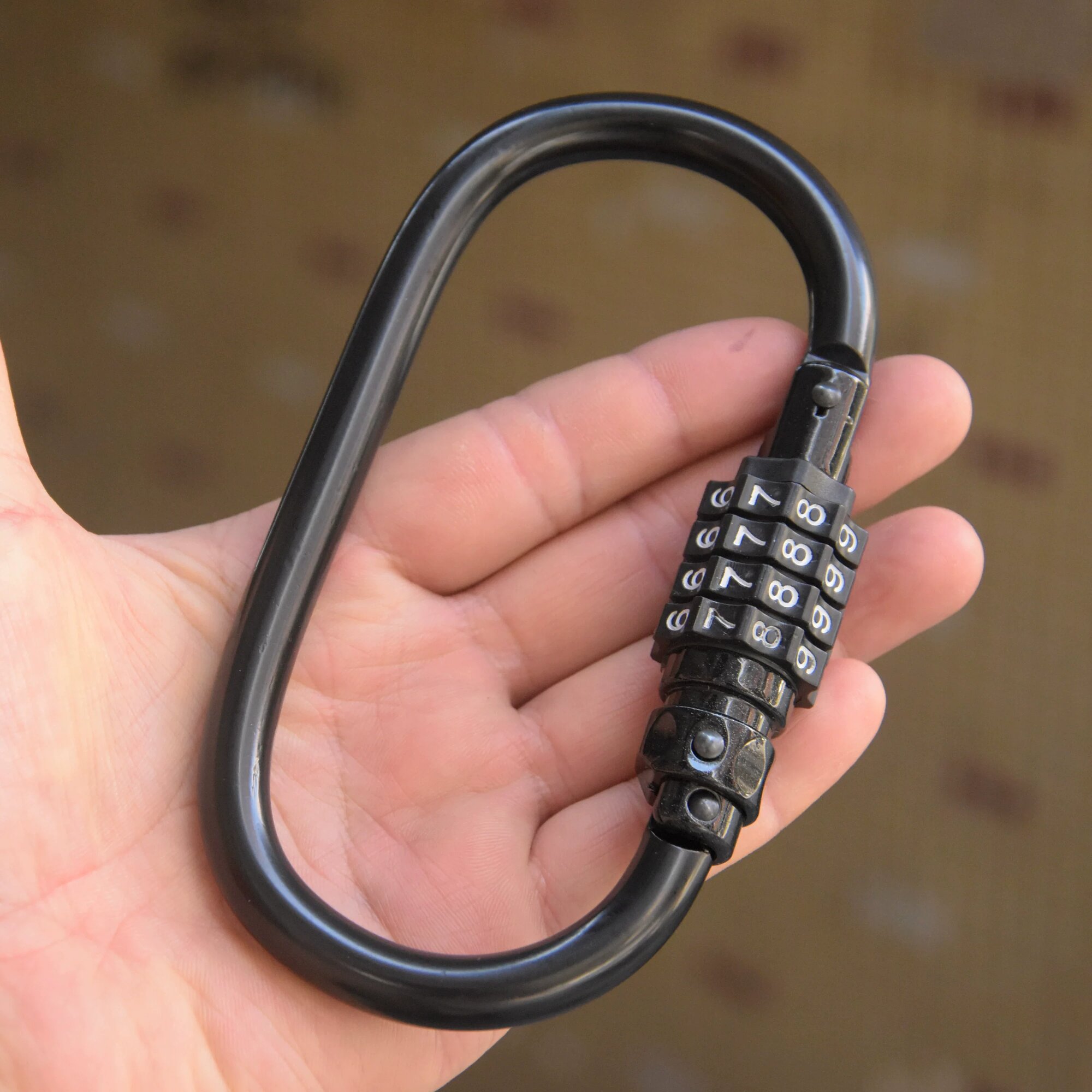 Многофункциональный открытый быстроподвесной небольшой металлический карабин с паролем, D-образный большой кольцевой