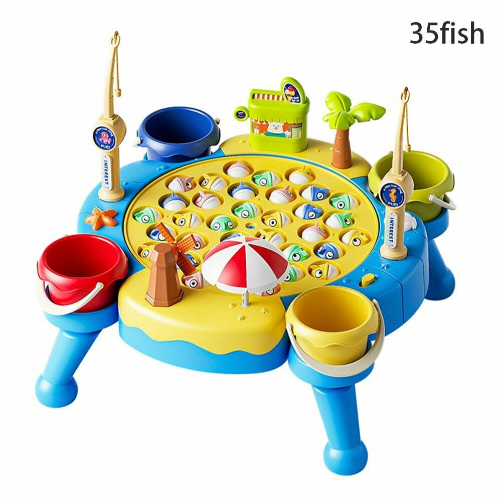 Наборы рыболовных игрушек, Электрические вращающиеся магнитные игрушки для рыбалки, магнитные удочки