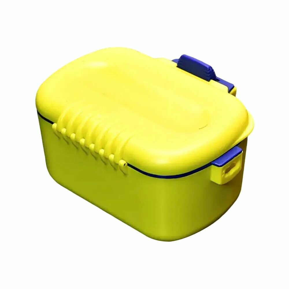 Коробка для живой наживки для рыбалки, двухслойная, для червей и мотыля, желтая
