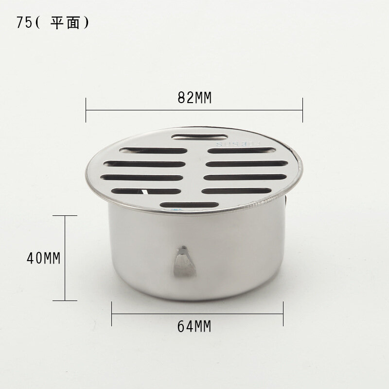 Нержавеющая сталь, круглый слив для пола, крышка сливного отверстия, карточный тип, большой слив, антизасорение, дренаж для дождевой воды на улице