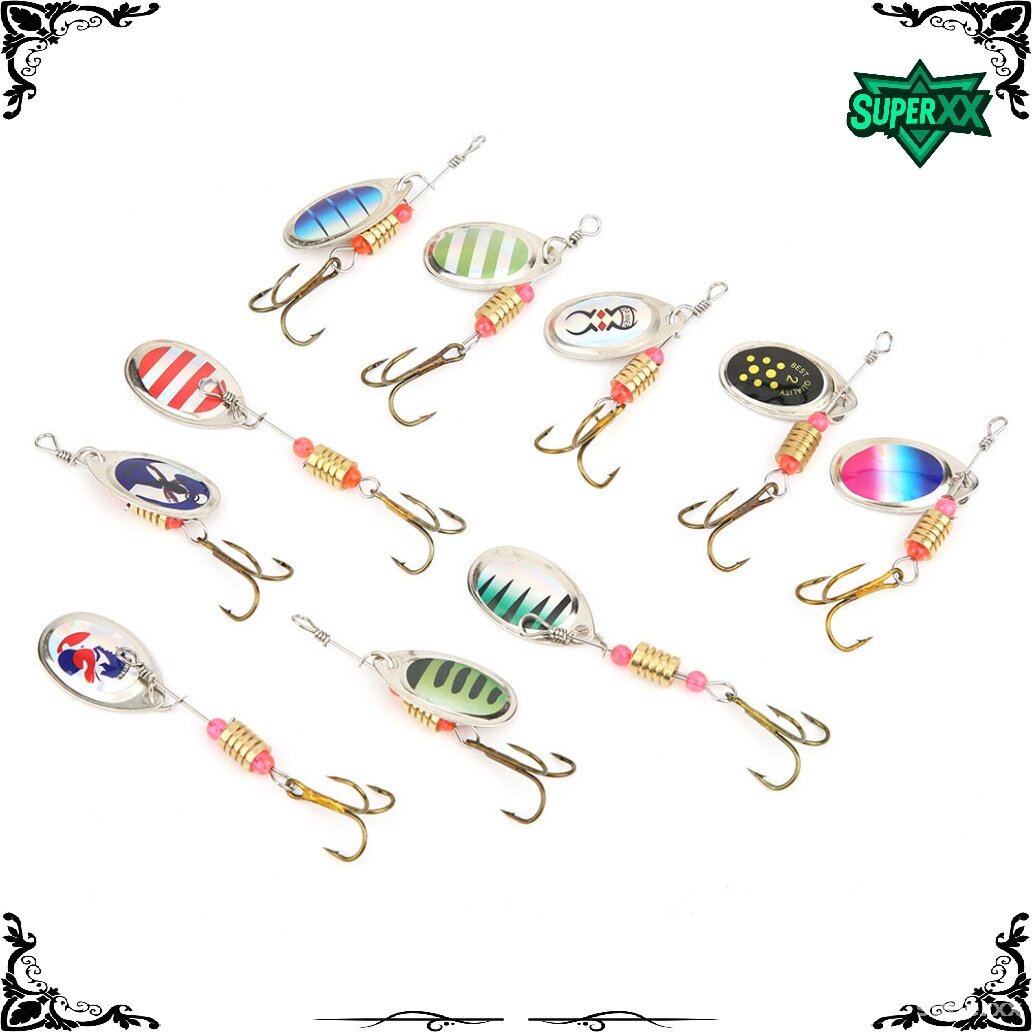 Эксклюзивные искусственные приманки для рыбалки, вращающиеся металлические блесны с крючком, наживка и снасти
