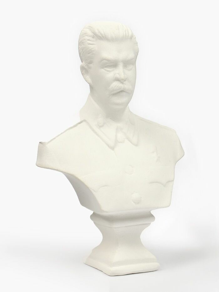 Бюст Хорошие сувениры Сталин, гипсовый, белый, 13х9х6 см