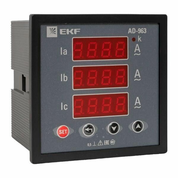 Амперметр EKF 1 релейный выход для подключения к контроллеру, на DIN-рейку