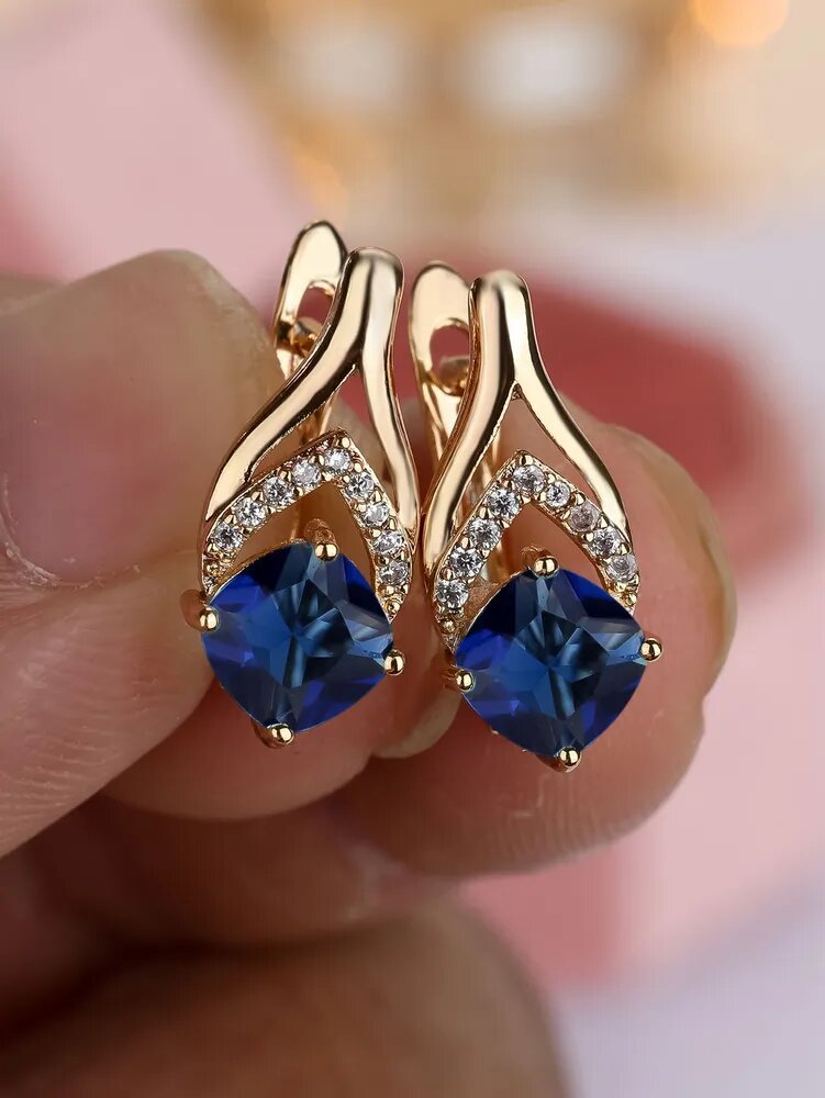 Серьги, фианит