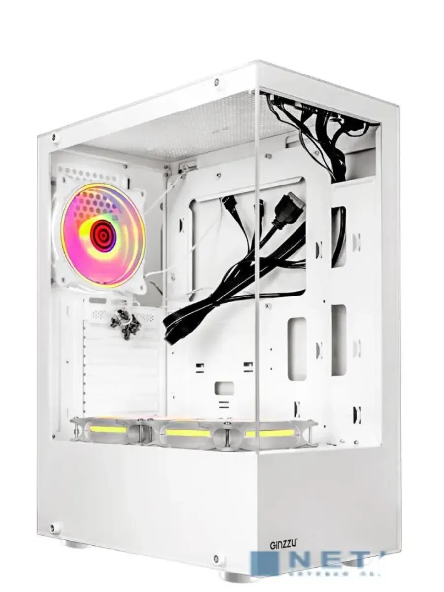 Корпус для ПК CL310 ATX FAN 3*12LD4 FRGB передняя панель Стекло Белый