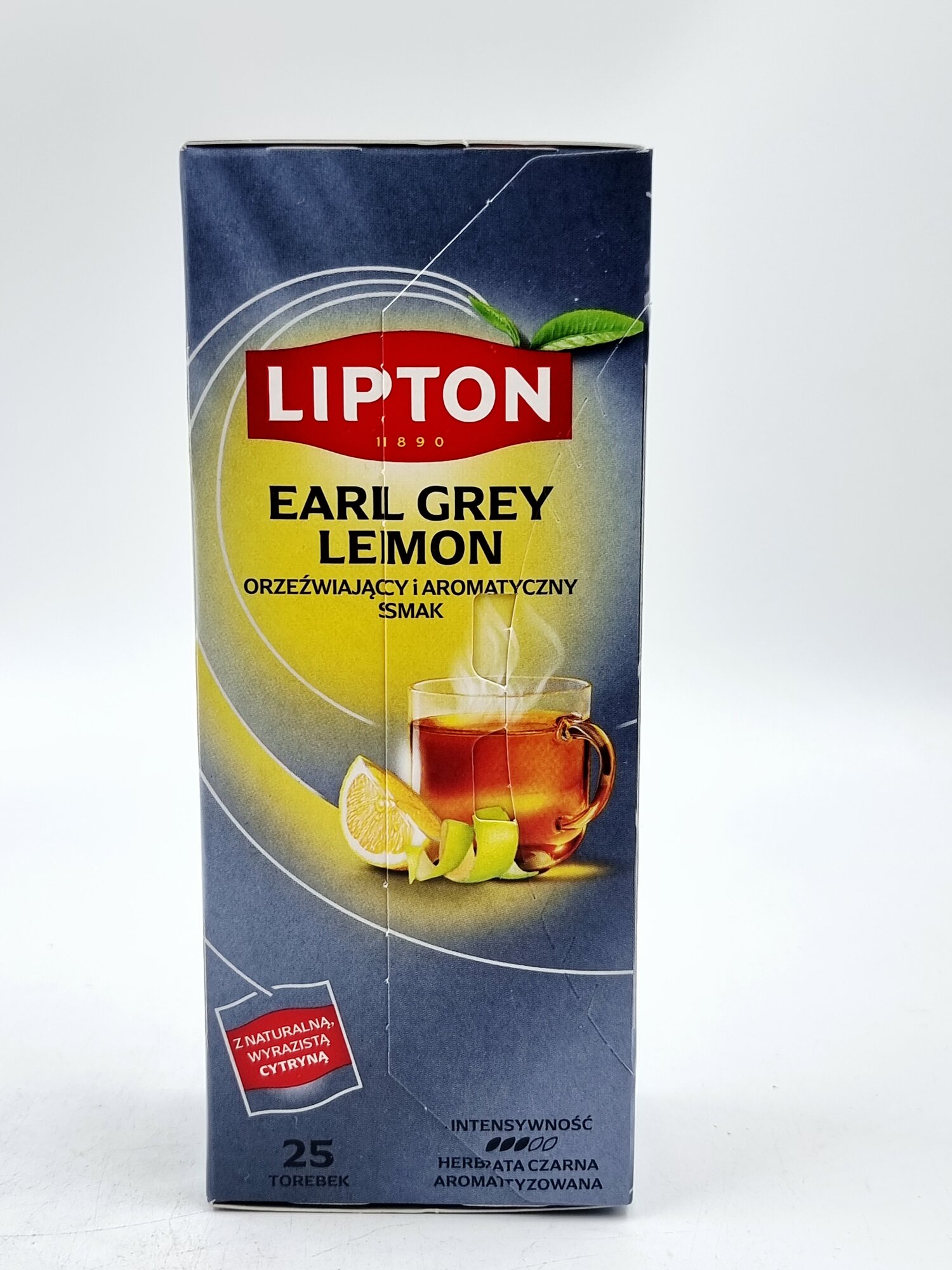Чай пакетированый LIPTON Earl Grey Lemon со вкусом бергамота и лимона 25 пакетиков, 50 г (из Эстонии )