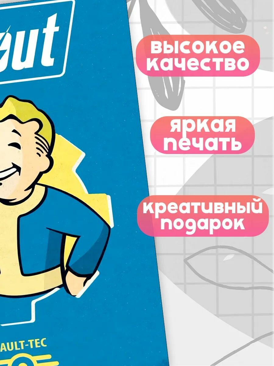 Постер на стену Fallout , плакат 1шт, А2 размер. — фото 1
