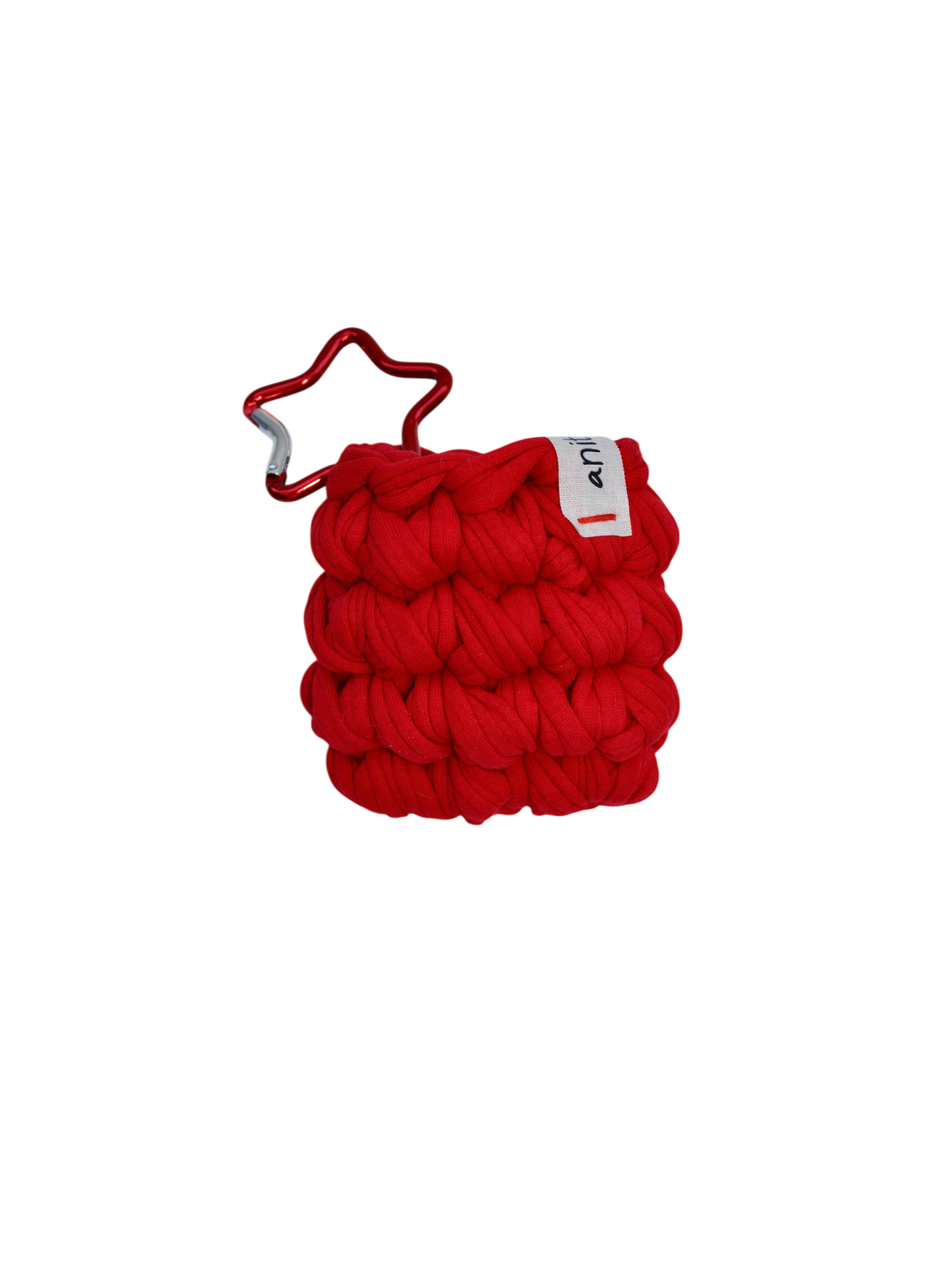 Чехол для наушников, anitochka.shop, с карабином, ручная работа, 7×7 см, красный