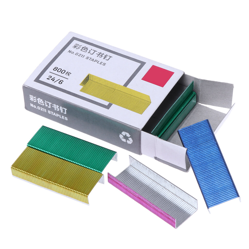 800шт/Коробка 12мм для Креативного Красочного Металла для Скрепок Office School Binding Su