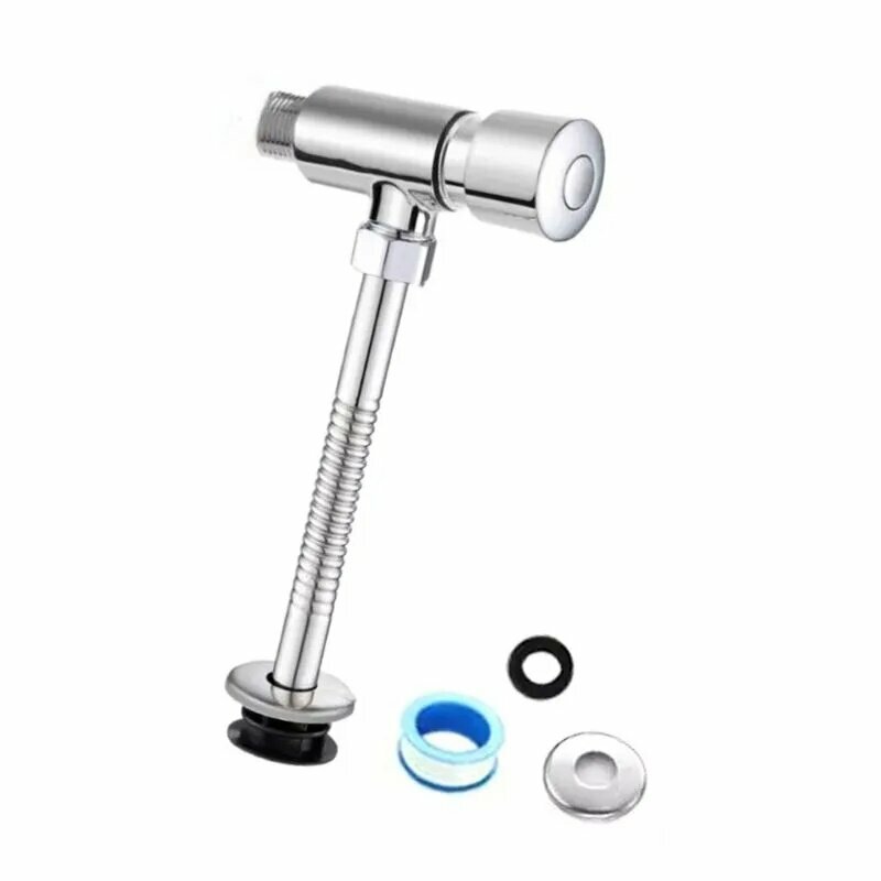 Клапан для промывки писсуара с ручным отжимом-скрытая установка из сплава