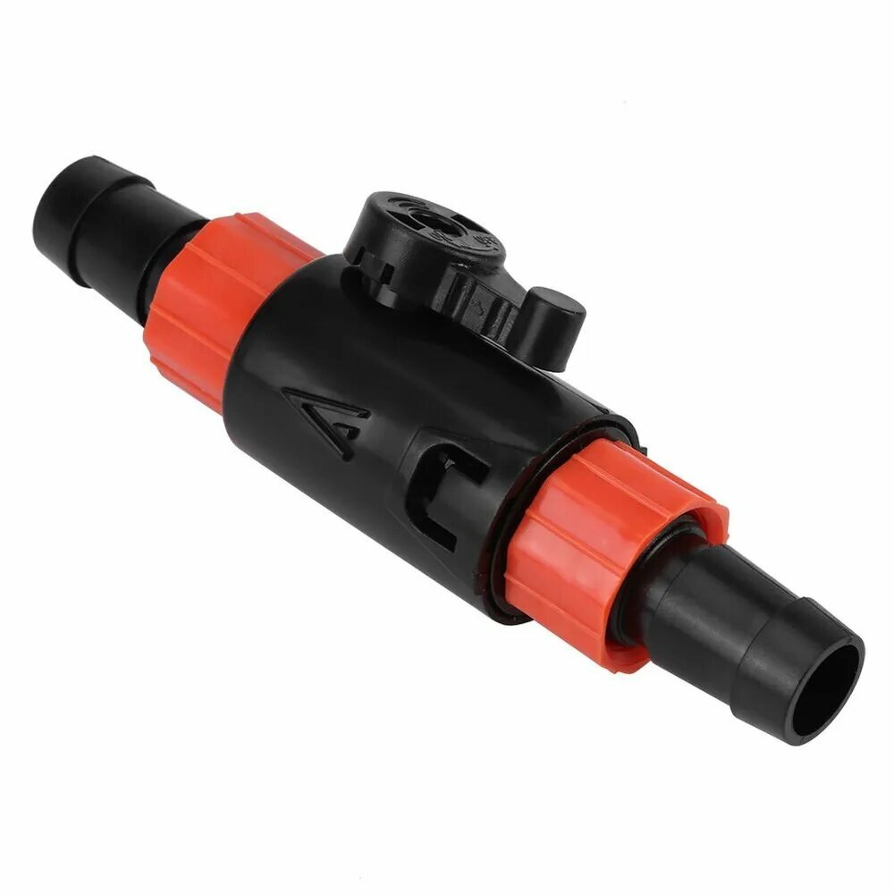 Кран для регулировки потока воды в аквариум с быстрым разъемом, ручкой и соединителем шланга, 16/22 мм (L), пластиковый, цвет соответствующий изображению, количество 1 штука