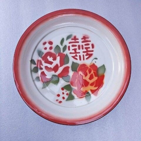 Железная тарелка, старинный поднос для чая, эмалированный поднос, старинный китайский поднос, поднос для супа, тарелка для рыбы, большая тарелка, тарелка для курицы, тарелка для фруктов, тарелка с цветами