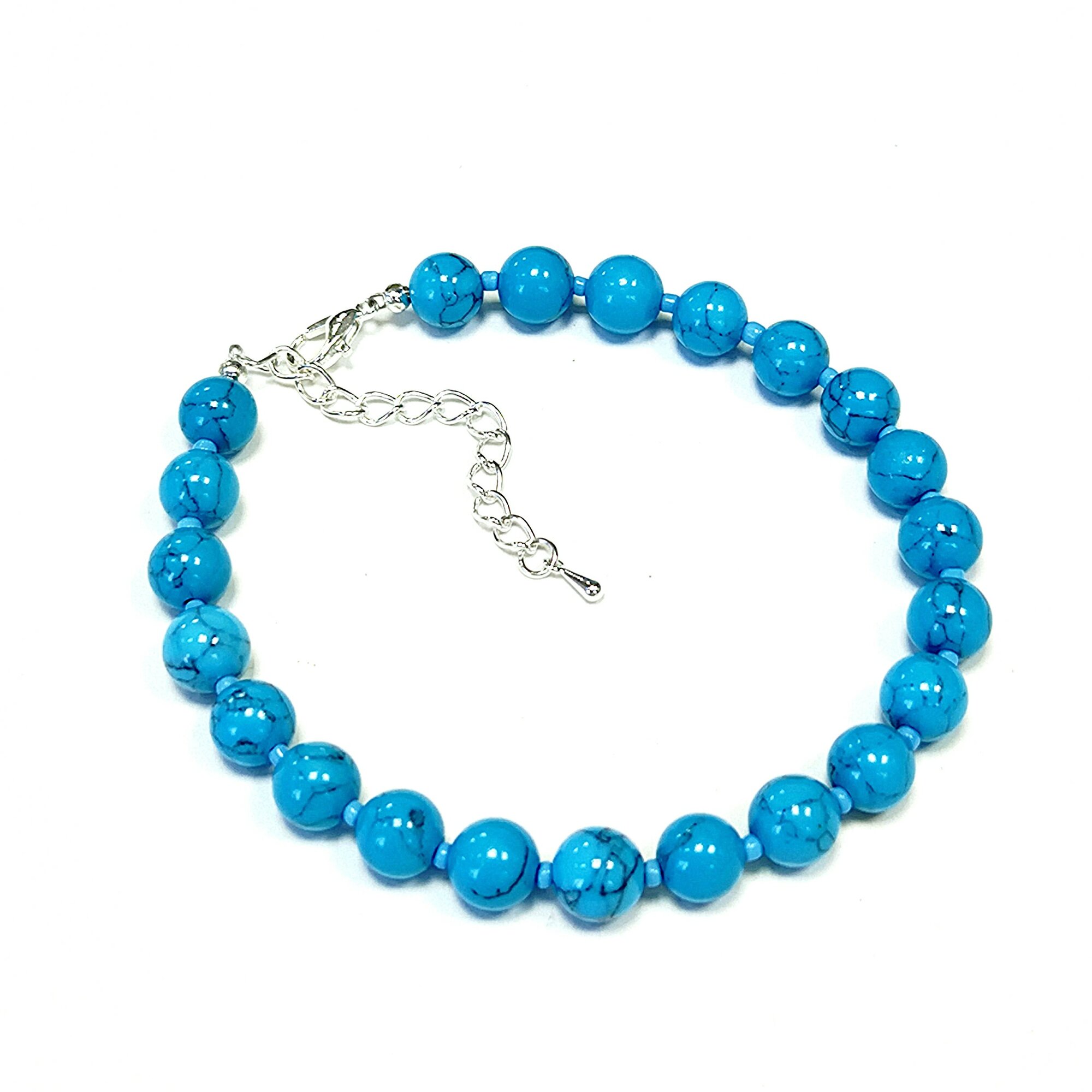 Браслет, серебро, 925 проба, бирюза