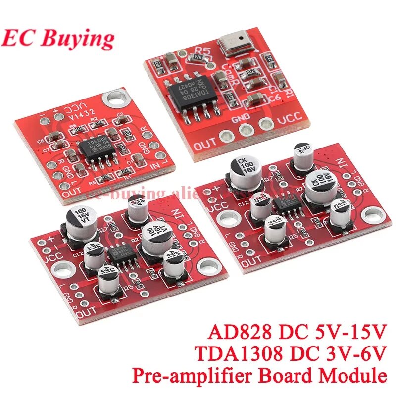 AD828 Модуль предусилителя аудио усилителя DC5-15V — фото 1