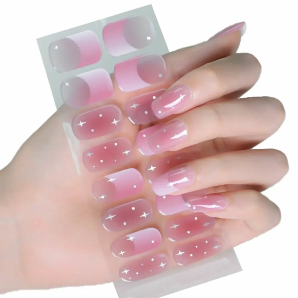 Набор гелевых полосок для ногтей с УФ/ЛЕД лампой.