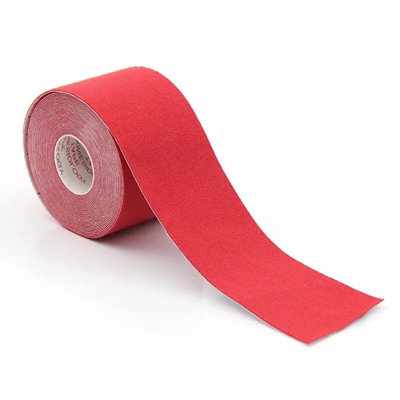 Эластичный кинезио тейп для спорта Красный, 5CM, Red