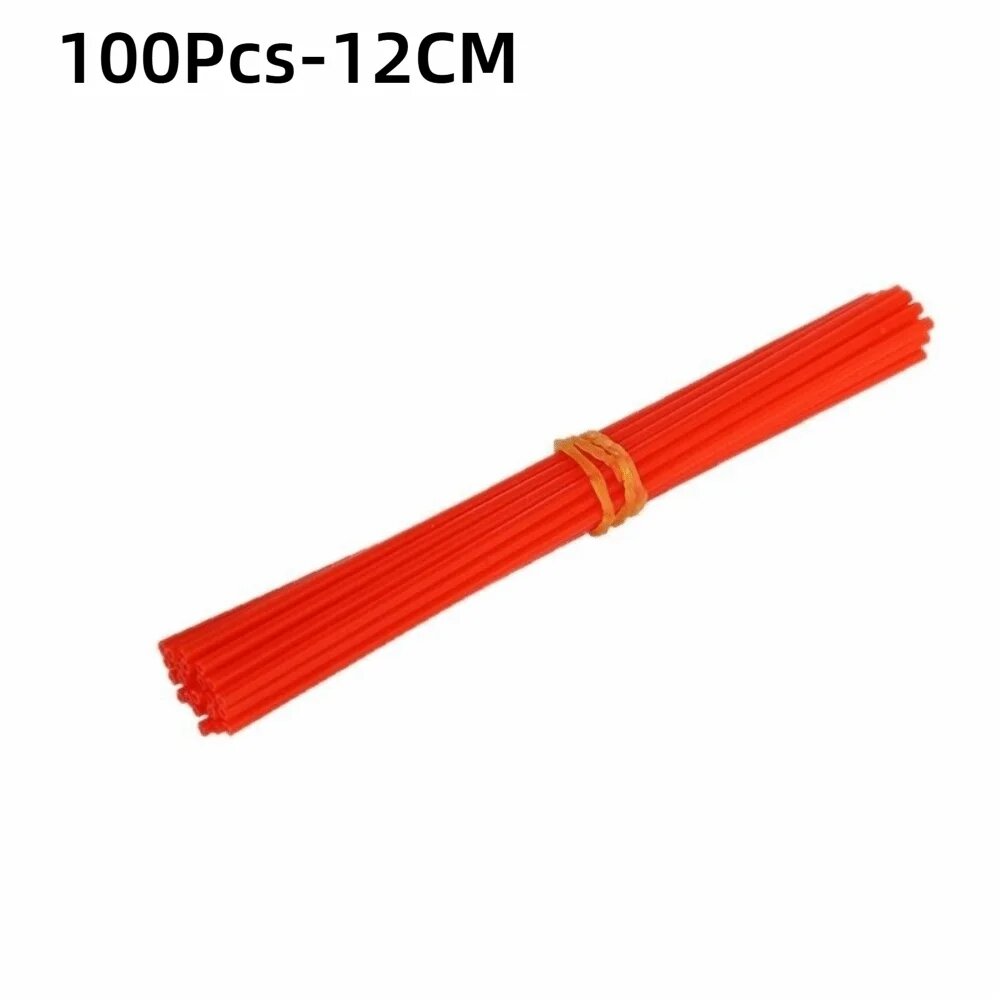 Пластиковые трубки, 100 шт, 12 см, красный
