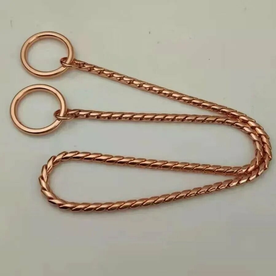 Ринговка суперпрочная 60 х 0,45 см, цепочка-кобра рывковая, ошейник, цвет серебро