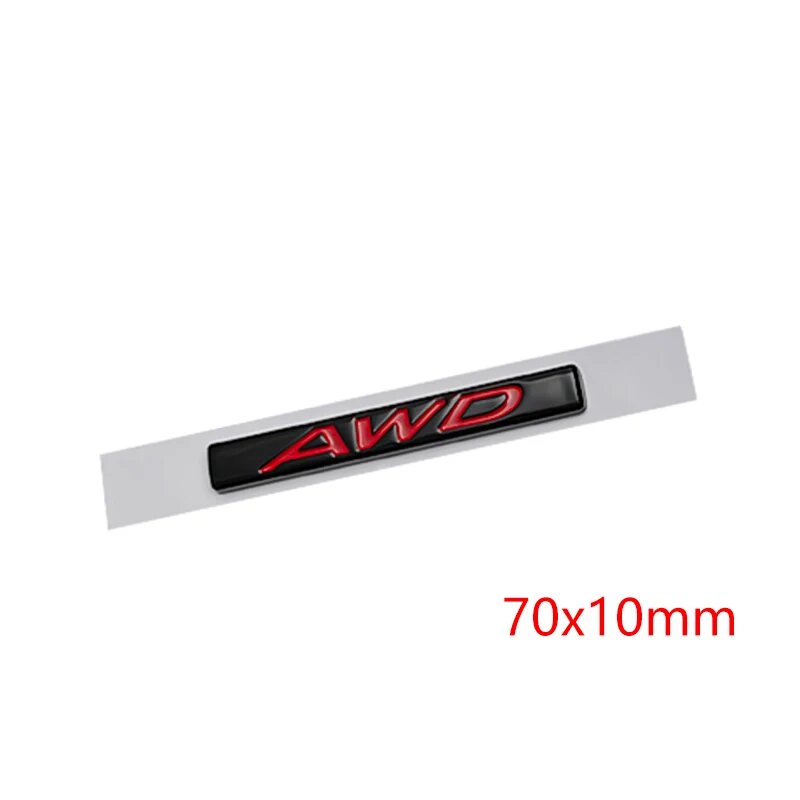 Для Mazda AWD CX5 CX3 CX9 RX7 RX8 3 6 GH Atenza Axela Автомобильный значок на BlackRed-70x10mm