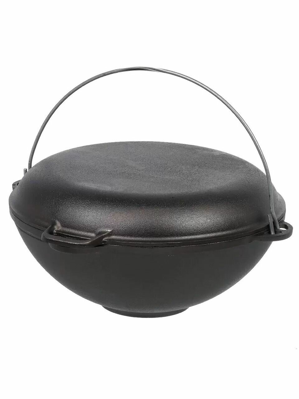 Казан Гардарика чугунный, объем 8 л, крышка-сковорода, с дужкой