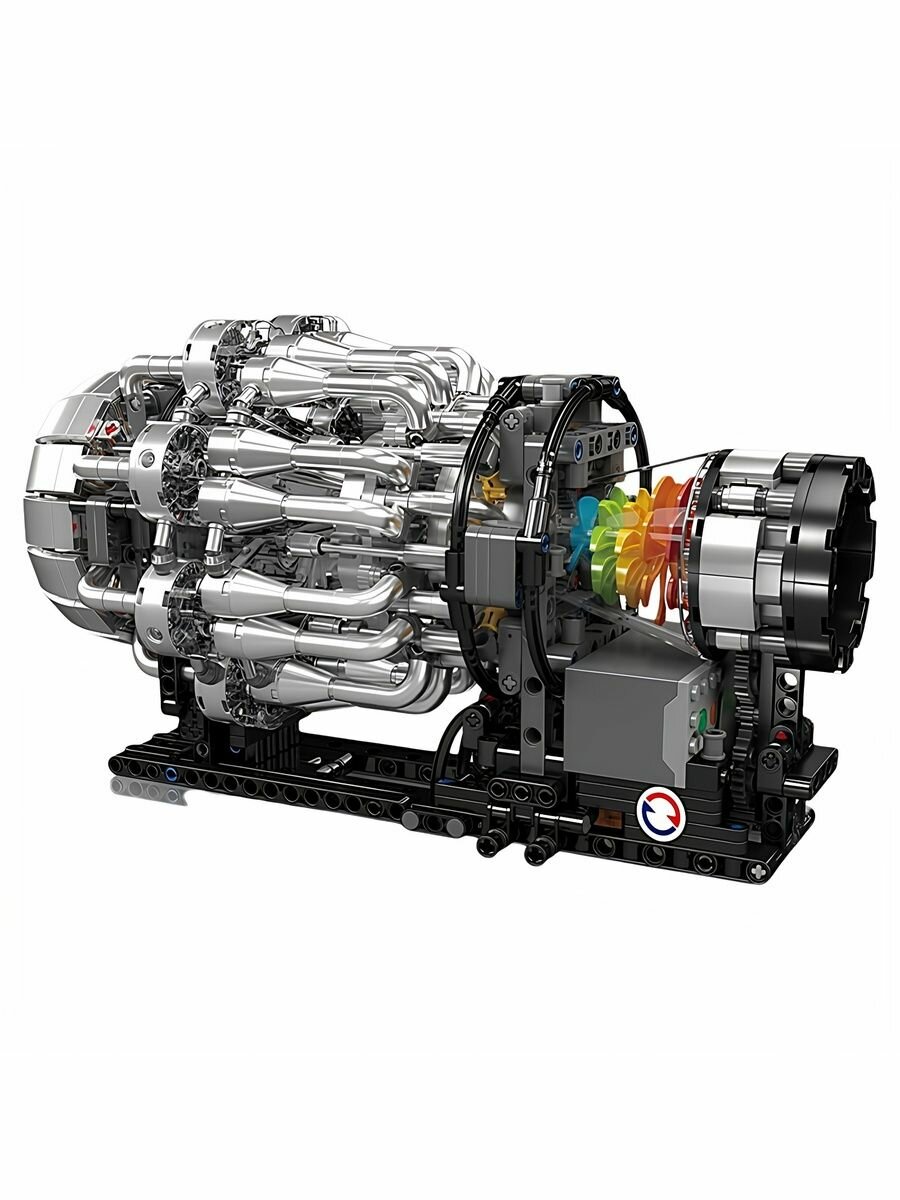 10216 Турбореактивный Авиационный Двигатель Сборная Модель для Сборки с Электромотором (2025 Новинка)