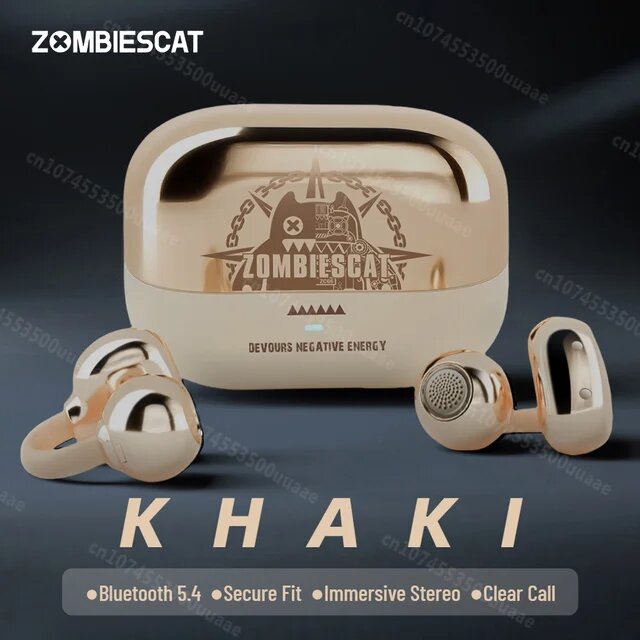 Беспроводные спортивные наушники Zombiescat B15 OWS с зажимом, объемным стереозвуком 360°, Bluetooth 5.4, водонепроницаемостью IPX4.