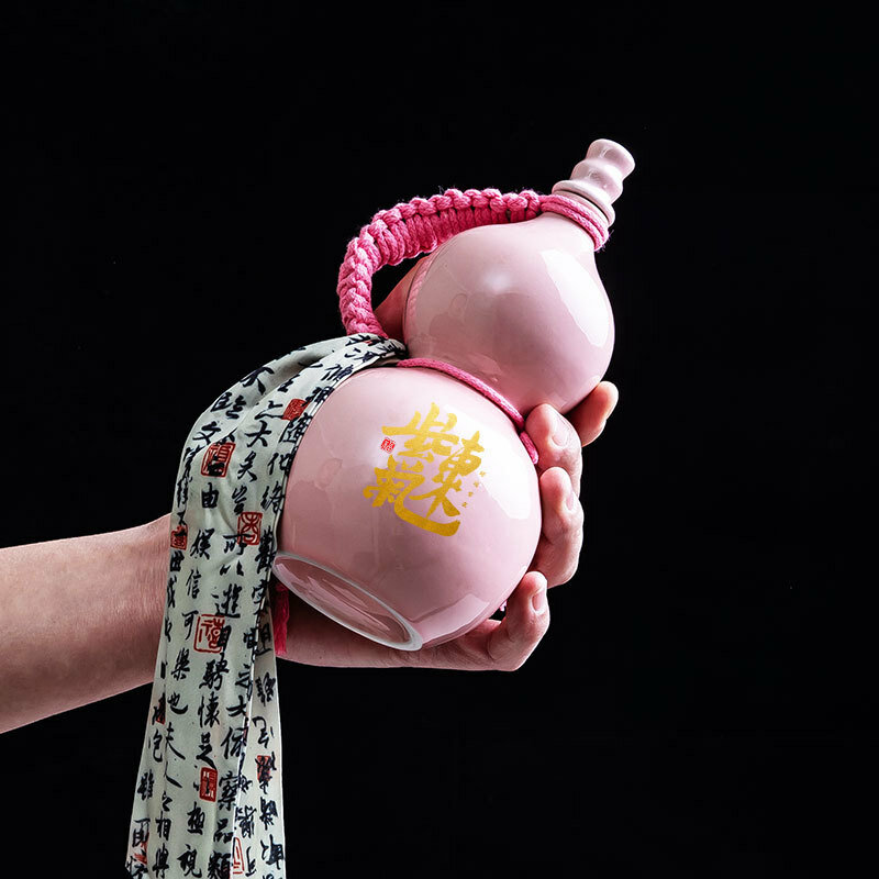 Керамическая бутылка для вина в форме тыквы, ретро-стиль, герметичная емкость для хранения вина, 500 мл, для домашнего погреба, пустая бутылка для вина.