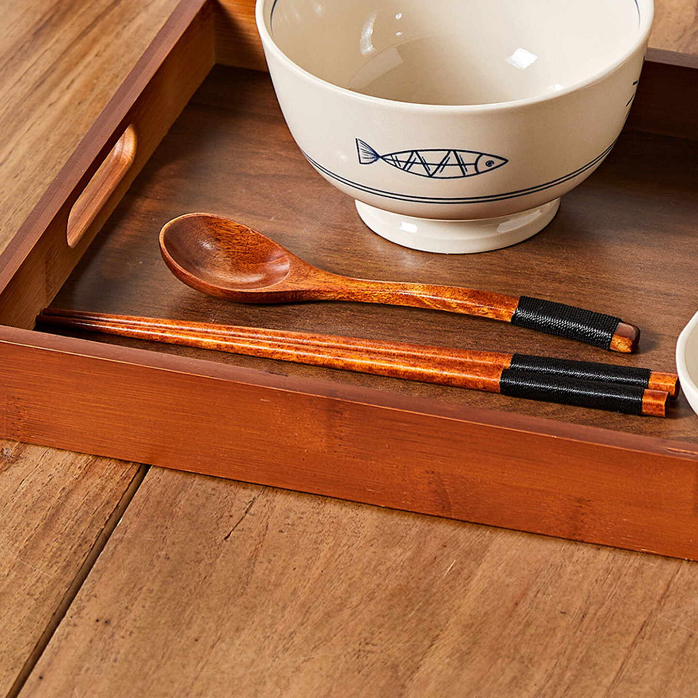 Набор посуды в японском стиле: тарелки, миски, блюда для дома, керамика Цзиндэчжэнь с подглазурной росписью, тарелка для рыбы, оптовая продажа мисок для лапши и супа.