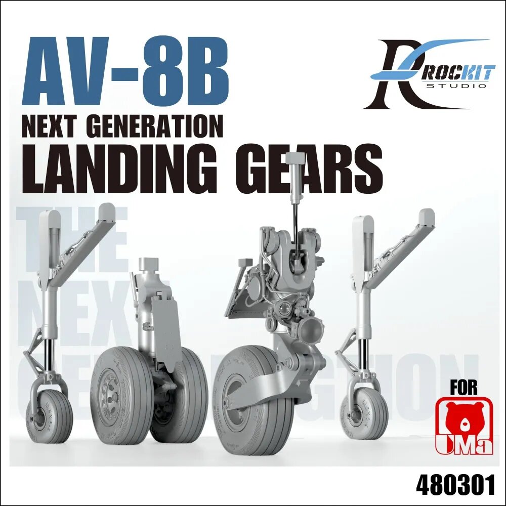 Эксклюзивные 3Dпосадочные установки UMA для модели AV8B Harrier Next Generation 1/48 от ROCKIT 480301