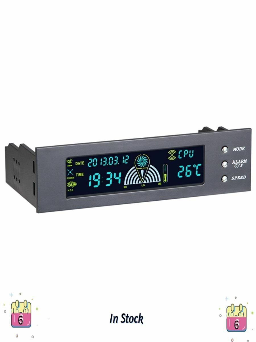 5,25-дюймовый контроллер скорости корпус термостат вентилятора вечный календарь экран дисплей отсек привода совместим с корпуса компьютера