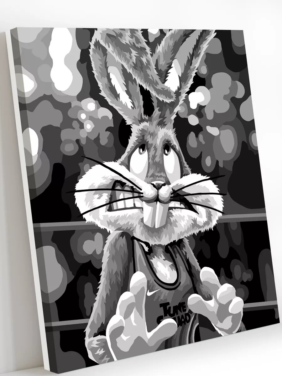 Картина по номерам на холсте с подрамником 40х50 см Багз Банни