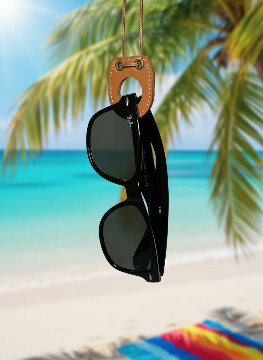 Держатель для очков на шею, шнурок для очков, аксессуар, искусственная кожа, карамельный бежевый