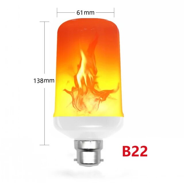 Светодиодная лампа с эффектом пламени B22 12W 4Modes