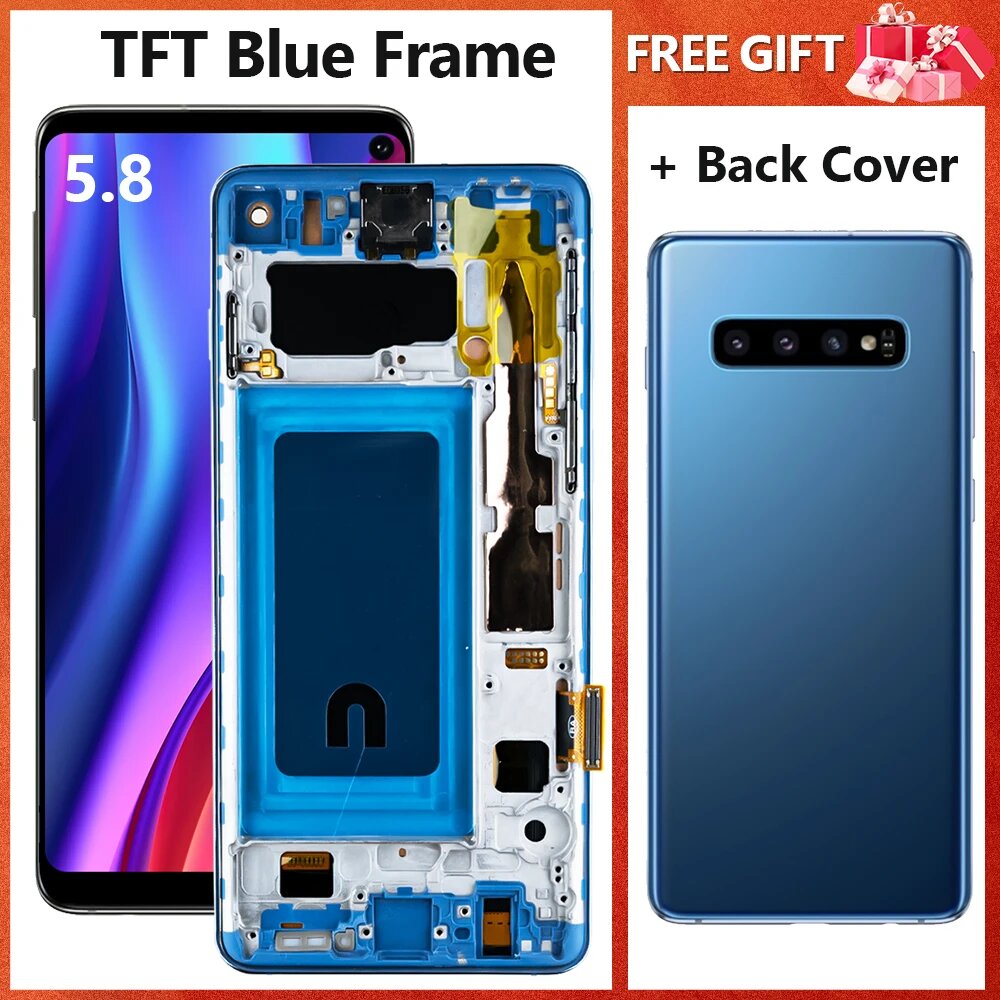 6,1 'для Samsung Galaxy S10 SM-G973F/DS G973U G973 ЖК-дисплей S10 ЖК-дисплей с цифровым преобразователем сенсорного экрана в сборе