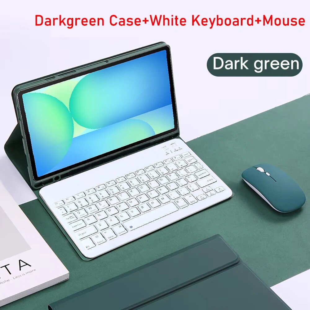 Чехол с клавиатурой PULUZ для Samsung Galaxy Tab S10 FE Plus 13.1" English Keyboard, Darkgreen B