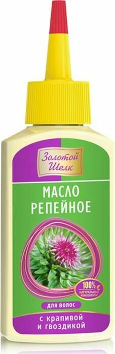 Золотой Шелк Репейное масло для волос с крапивой и гвоздикой, 90 мл