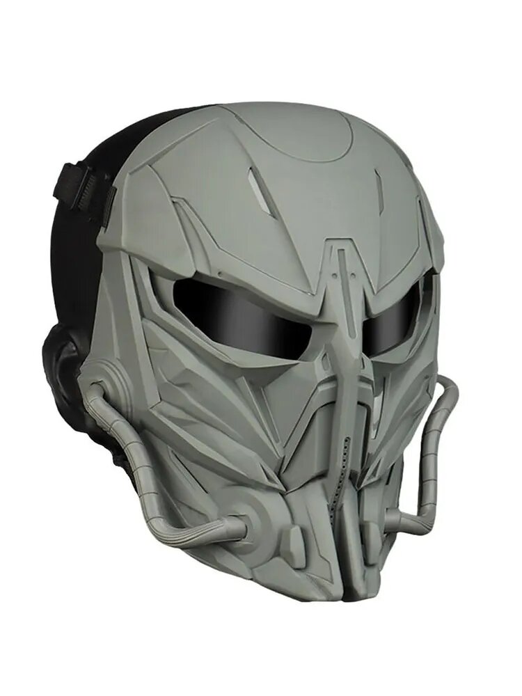 Каска для страйкбола Punisher Tactical Mask II тактическая, светло-серая, нейлон, для взрослых — фото 1