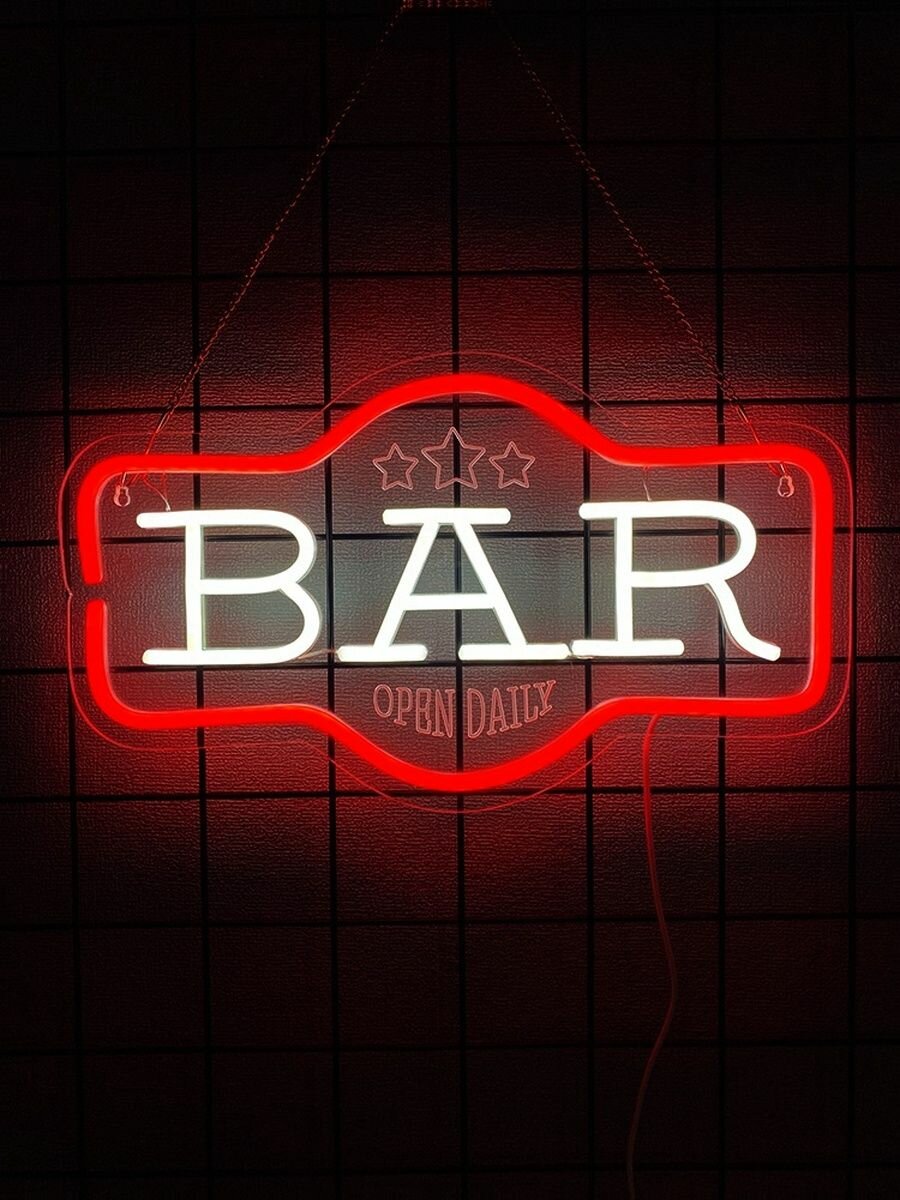Неоновая вывеска для пивного бара Декоративные светодиодные лампы для стен Питание от USB Подходит для баров / Клубов(BAR)